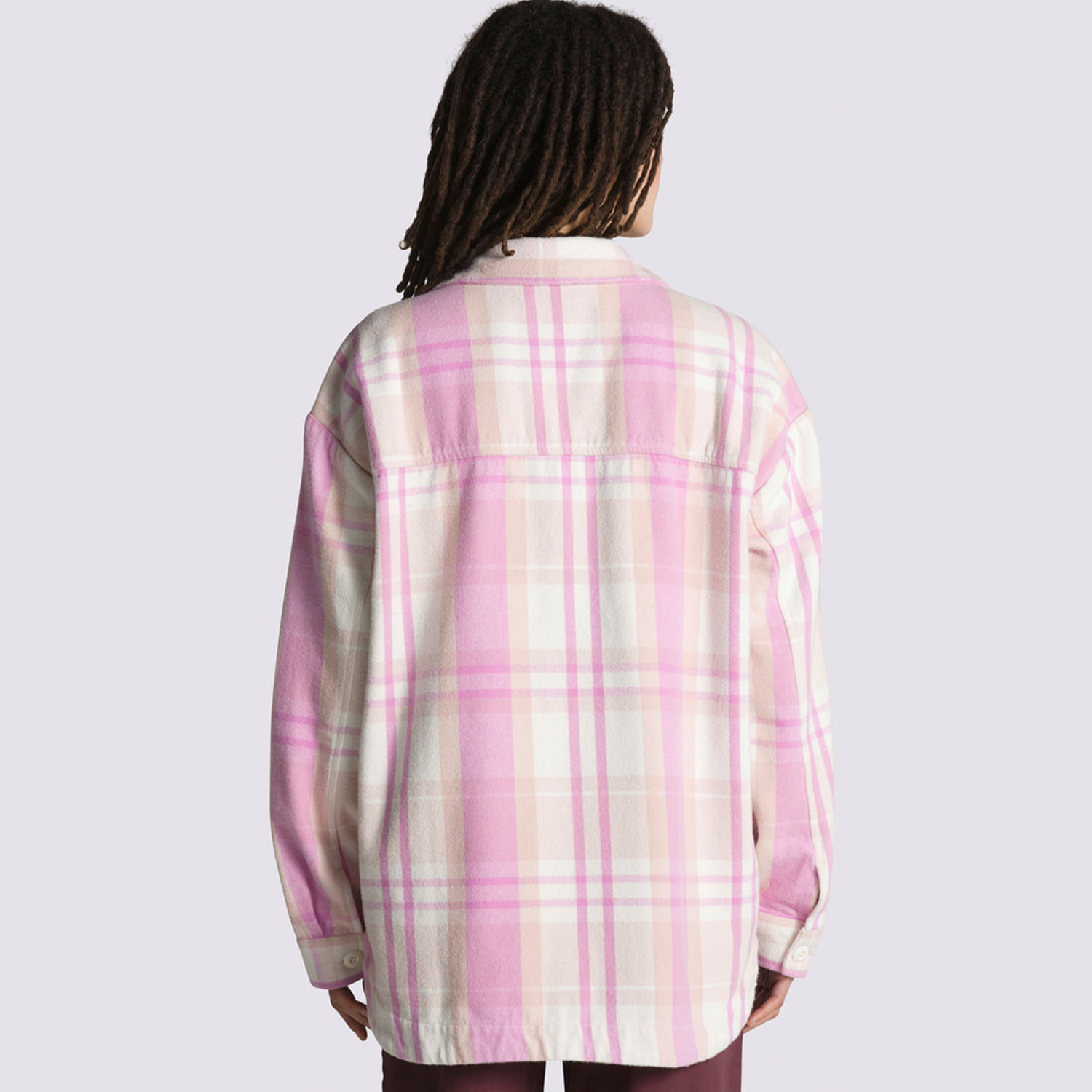 Chaqueta Eliza Os Woven Shacket Rose Smoke-Vans Chile